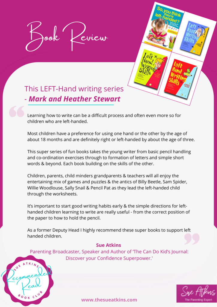 Great Review of our Books by Sue Atkins The Parenting Expert - Left 'n ...